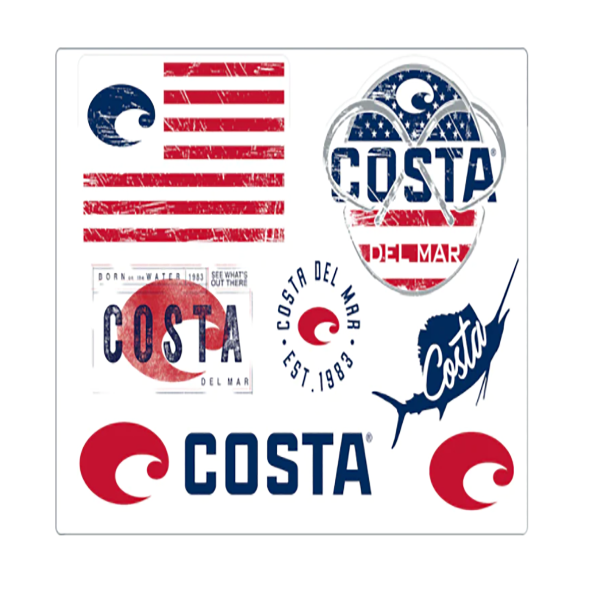Costa del Mar Americana Decal Sheet – Reef & Reel